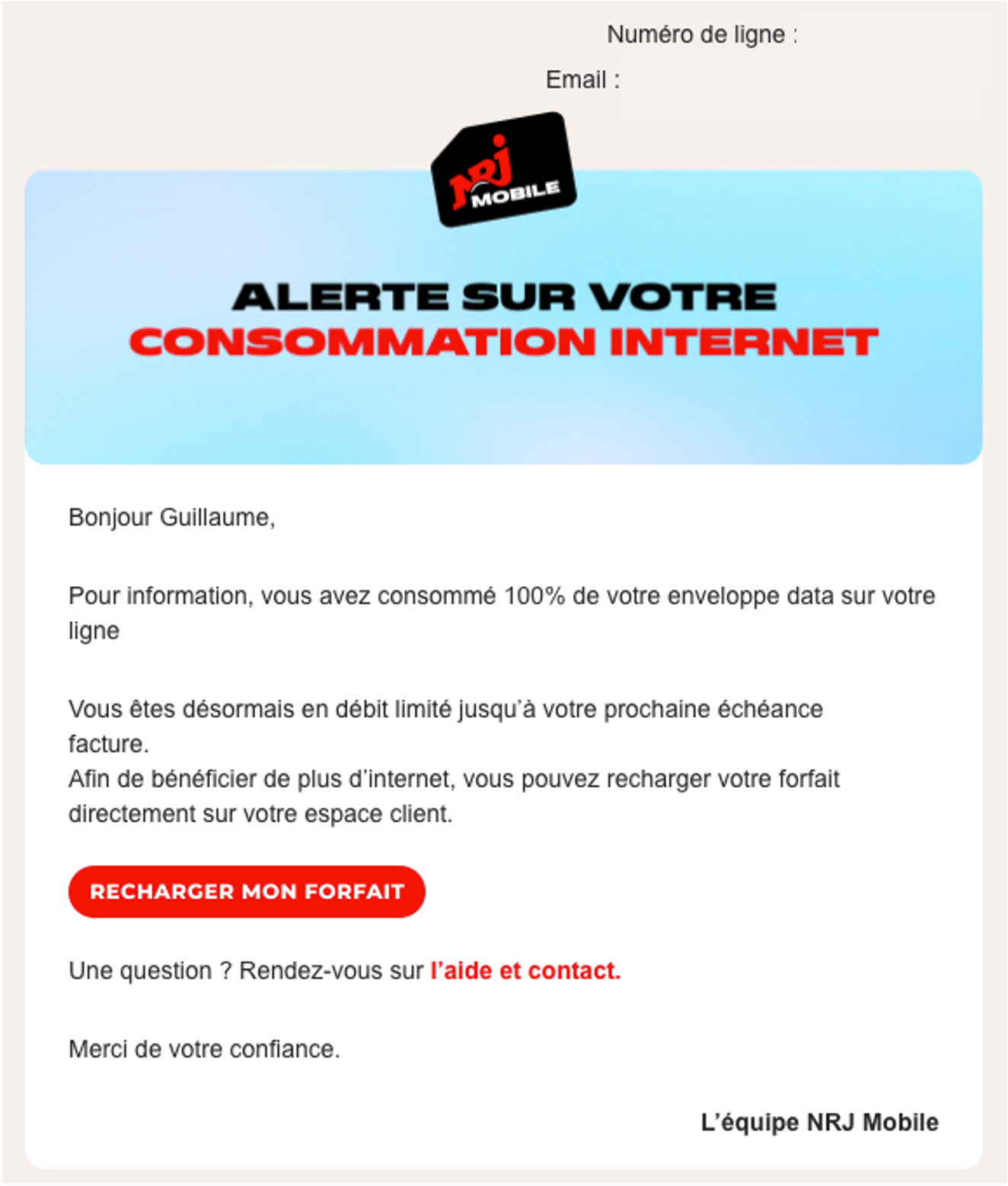 espace client | NRJ Mobile